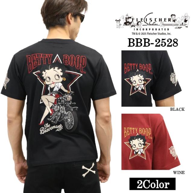 THE BRAVEMAN×BETTY BOOP ベティーブープ 天竺 半袖Tシャツ bbb-2528