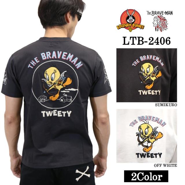 THE BRAVEMAN×LOONEY TUNES ルーニーチューンズ コラボ TEE 天竺 半袖Tシャツ ltb-2406