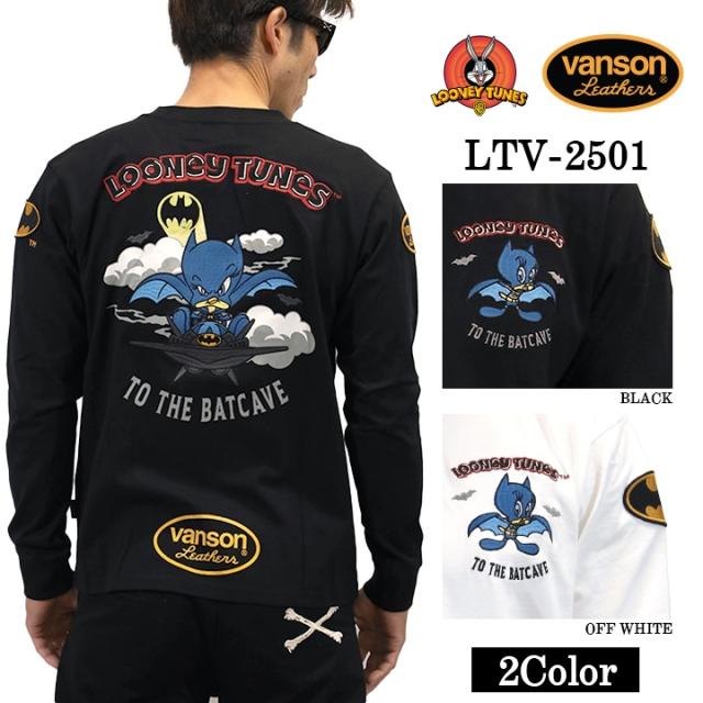VANSON×LOONEY TUNES Warner BROS.ワーナー100周年記念 バンソン ルーニー コラボ ロンTEE 天竺 長袖Tシャツ ltv-2501