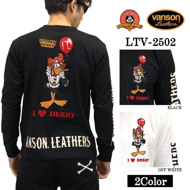 VANSON×LOONEY TUNES Warner BROS.ワーナー100周年記念 バンソン ルーニー コラボ ロンTEE 天竺 長袖Tシャツ ltv-2502