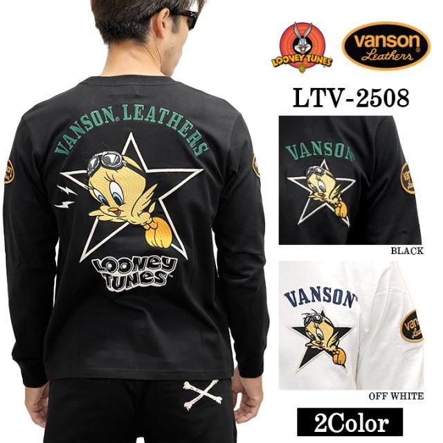 VANSON×LOONEY TUNES Warner TEE L/S T-SHIRT バンソン ルーニー ワーナー コラボ ロンTEE 天竺 長袖 Tシャツ ltv-2508