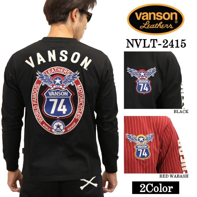 VANSON バンソン 天竺 長袖Tシャツ メンズ ロンT nvlt-2415
