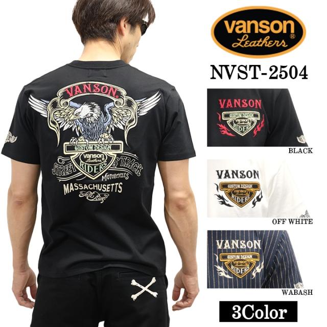 VANSON バンソン 天竺 半袖Tシャツ nvst-2504