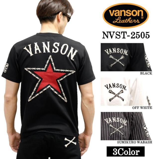 VANSON バンソン 天竺 半袖Tシャツ nvst-2505
