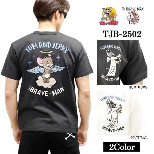 TOM&JERRY×THE BRAVEMAN トムとジェリー コラボ 天竺 半袖TEE tjb-2502