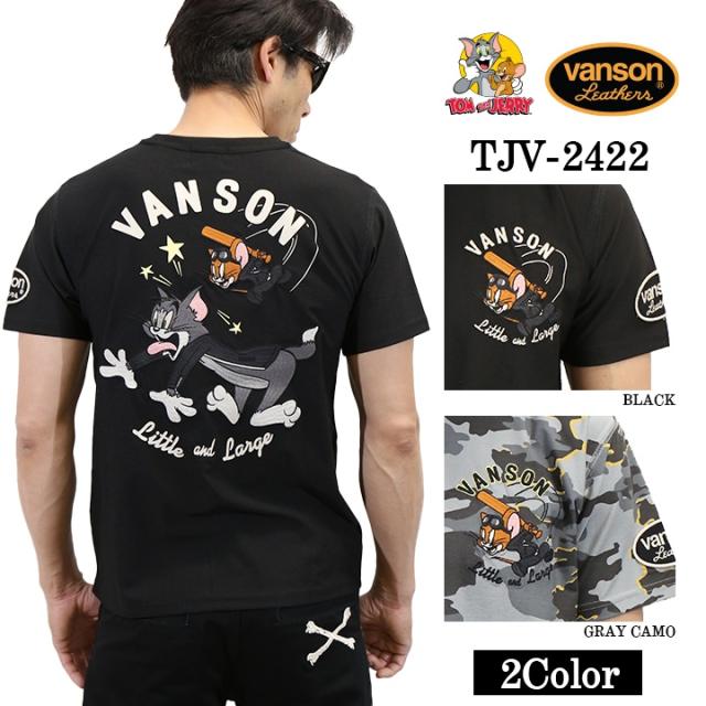 VANSON×TOM&JERRY バンソン トム＆ジェリー ドライ 半袖Tシャツ tjv-2422