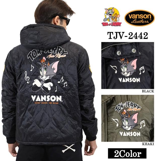 VANSON×TOM&JERRY バンソン トムとジェリー コラボ 裏ボア キルティングジャケット tjv-2442