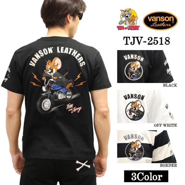 VANSON×TOM&JERRY TEE バンソン トム＆ジェリー 天竺 半袖Tシャツ tjv-2518