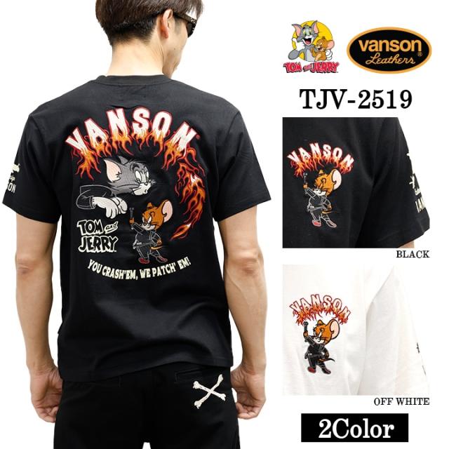 VANSON×TOM&JERRY TEE バンソン トム＆ジェリー 天竺 半袖Tシャツ tjv-2519