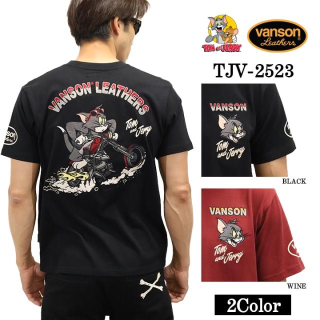 VANSON×TOM&JERRY TEE バンソン トム＆ジェリー 天竺 半袖Tシャツ tjv-2523