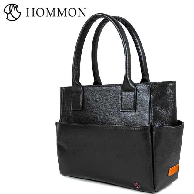ホンモン 撥水カーフ カートバッグ ブラック HMK-21656/d 高級 日本製 ファスナー HOMMON HAKATA