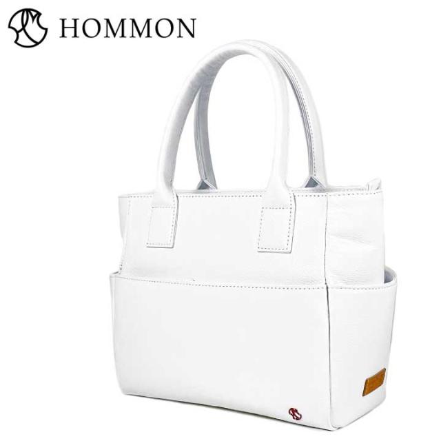 ホンモン 撥水カーフ カートバッグ ホワイト HMK-21656/d 高級 日本製 ファスナー HOMMON HAKATA