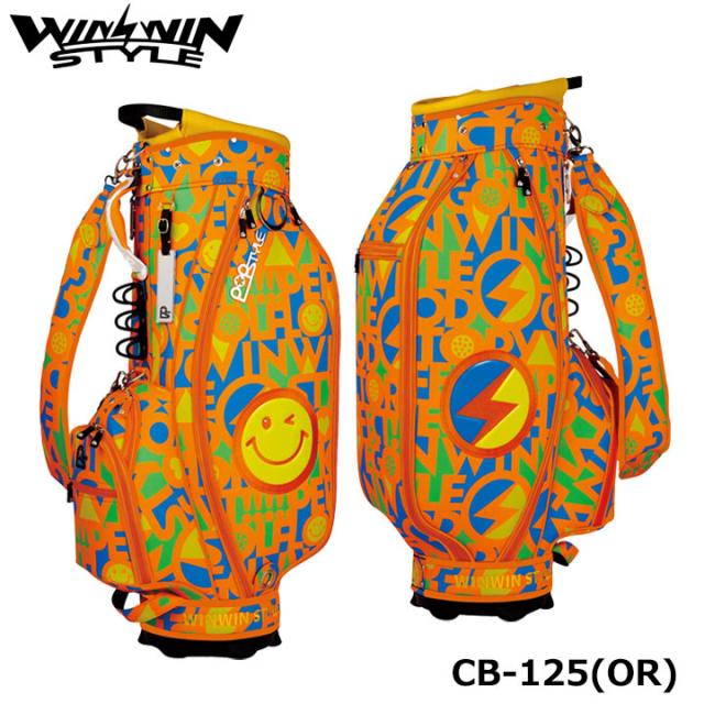 ウィンウィンスタイル CB-125 マルチアイコン カートバッグ オレンジ CART BAG ゴルフキャディバッグ WINWIN STYLE MULTI ICON CART BAG