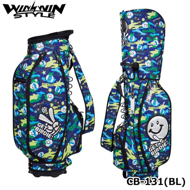 ウィンウィンスタイル CB-131（ブルー） ゲットバーディ カモ マルチカラー GET BIRDIE! CAMO MULTI COLOR CART BAG ゴルフキャディバッグ WINWIN STYLE
