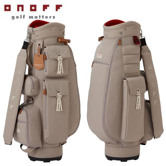 【レディース】オノフ OB0722  （サンドベージュ）カート型 キャディバッグ Caddie Bag 8.5型 2.5kg 46インチ対応 ONOFF 10p