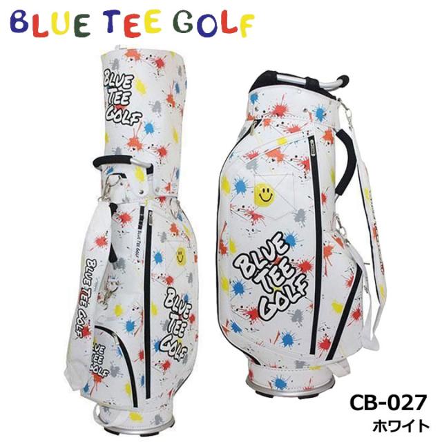 【2025モデル】ブルーティーゴルフ CB-027 デニムペイントキャディーバッグ ホワイト　9.0型 46インチ対応 6分割 約3.6kg BLUE TEE GOLF 20p