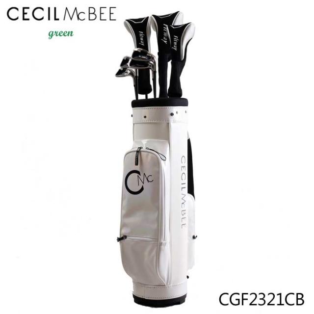 【レディース】セシルマクビーグリーン オーロラキャディバッグ CGF2321CB ホワイト カート型 CECIL McBEE green