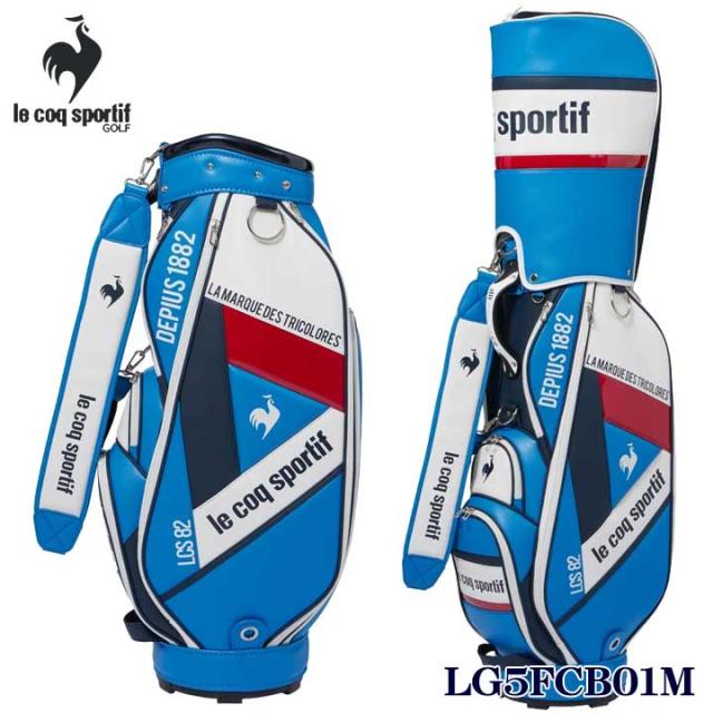 【2025モデル】ルコックスポルティフ ゴルフ LG5FCB01M ブルー(BL00) アーカイブデザイン キャディバッグ 9.5型 47インチ対応  le coq sportif GOLF　25p