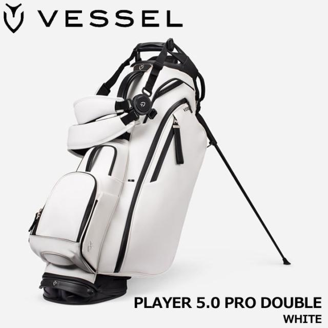 【2025モデル】ベゼル プレイヤー5.0 プロ スタンド キャディバッグ ダブルストラップ ホワイト 9.5型 約3.8Kg PLAYER 5.0 PRO STAND WHITE DOUBLE VESSEL