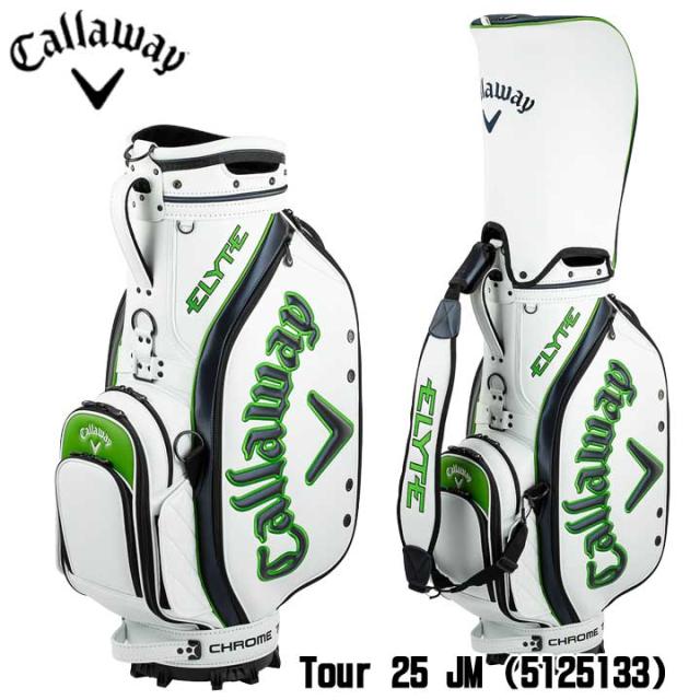 【2025モデル】キャロウェイ ツアー 25 JM キャディバッグ ホワイト/グリーン 5125133 カート型 47インチ対応 Tour 25 JM Callaway 20p