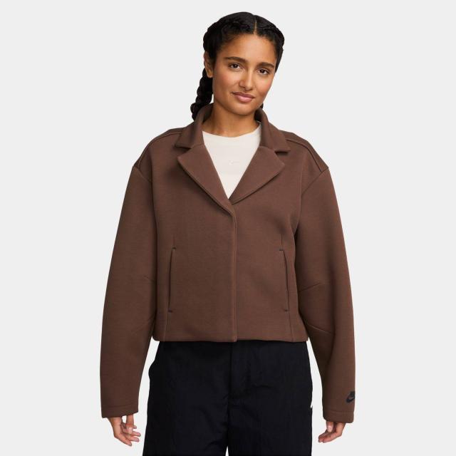 ナイキ NJP-HV2452-265 ナイキ ウィメンズ NSW テックフリース TLRD ジャケット (265)ファウナブラウン/(ブラック) レディース 25fw 25p