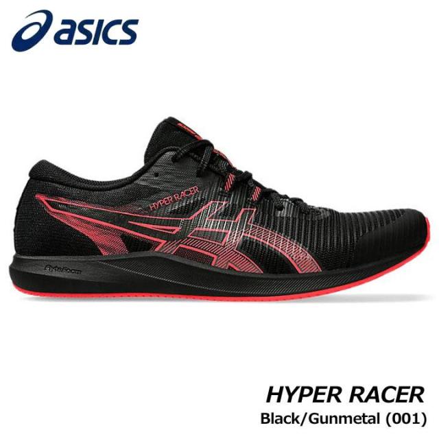 アシックス 1093A233 HYPER RACER カラー:Black/Gunl(001) レーシングシューズ ランニングシューズ ユニセックス 陸上競技 シューズ asics 20p