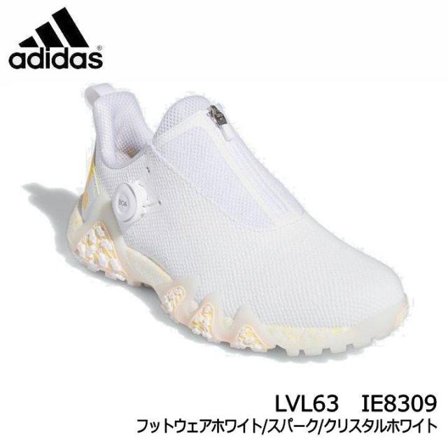 アディダスゴルフ LVL63 コードカオス22 BOA ゴルフシューズ IE8309 フットウェアホワイト/スパーク/クリスタルホワイト CODECHAOS 22 BOA adidas GOLF
