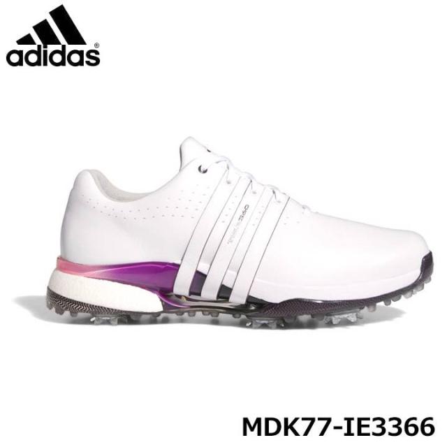 アディダス  MDK77-IE3366 ツアー360 24 メンズ スパイク ゴルフシューズ フットウェアホワイト/シャドーフィグ/オーロラブラック adidas 10p
