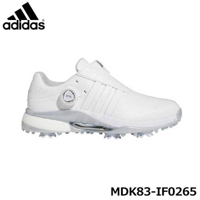 アディダス ウィメンズ ツアー360 24 ボア IF0265 フットウェアホワイト/フットウェアホワイト/シルバーメタリック MDK83  ゴルフシューズ レディース adidas GOLF 10p