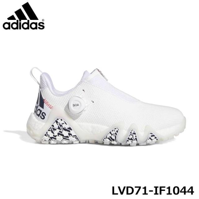 アディダス ウィメンズ コードカオス22 BOA  ボア  IF1044 フットウェアホワイト/カレッジネイビー/ブライトレッド LVD71  ゴルフシューズ レディース adidas GOLF