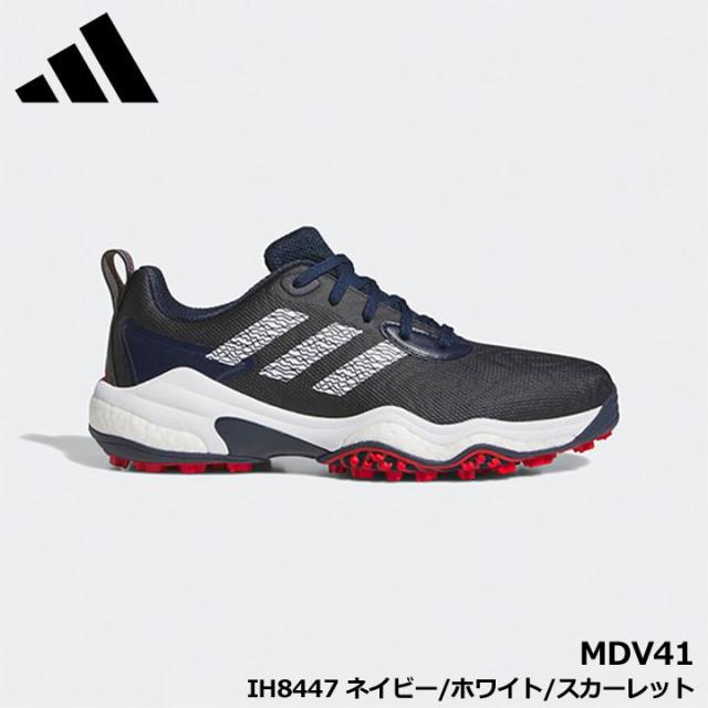 【2025モデル】アディダス MDV41 コード カオス 25 IH8447 ネイビー/ホワイト/スカーレット スパイクレス ゴルフシューズ Codechaos adidas GOLF 10p