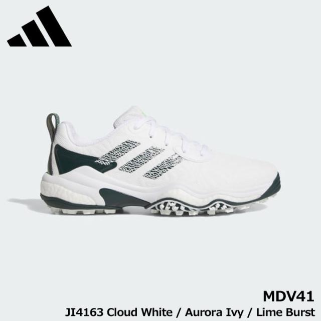 【2025モデル】アディダス MDV41 コード カオス 25 JI4163 Cloud White / Aurora Ivy / Lime Burst スパイクレス ゴルフシューズ Codechaos adidas GOLF