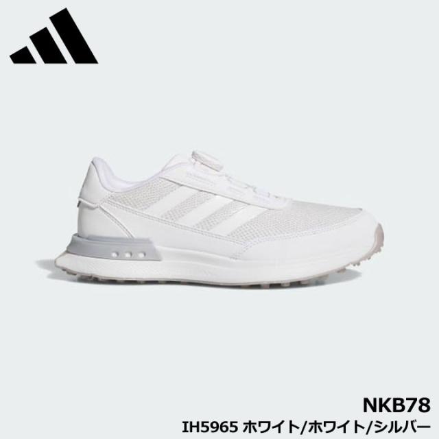 【レディース】【2025モデル】アディダス NKB78 S2G SL ボア 25 IH5965 ホワイト/ホワイト/シルバー スパイクレス ゴルフシューズ ウィメンズ adidas GOLF 10p