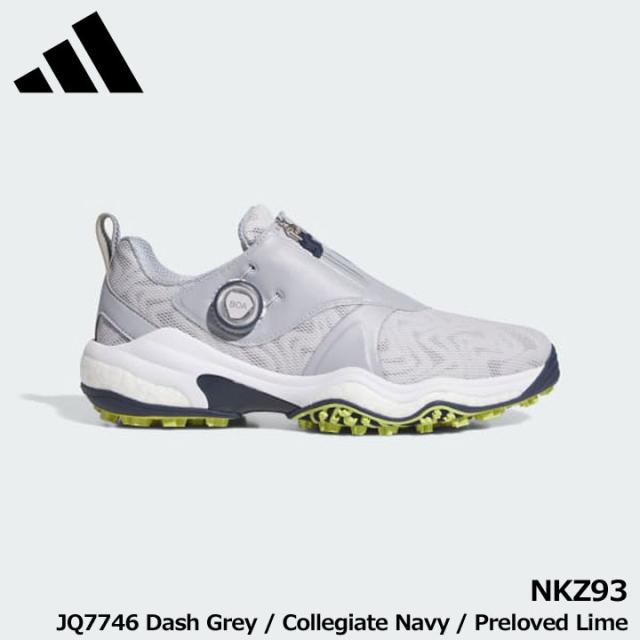 【2025モデル】アディダス NKZ93 コードカオス ボア 25 JQ7746 Dash Grey / Collegiate Navy / Preloved Lime スパイクレス ゴルフシューズ Codechaos Boa adidas GOLF