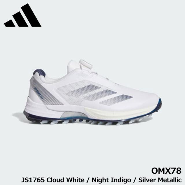 【レディース】【2025モデル】アディダス OMX78 アディゼロ ZG ロウ ボア スパイクレス JS1765 Cloud White / Night Indigo / Silver llic adidas GOLF