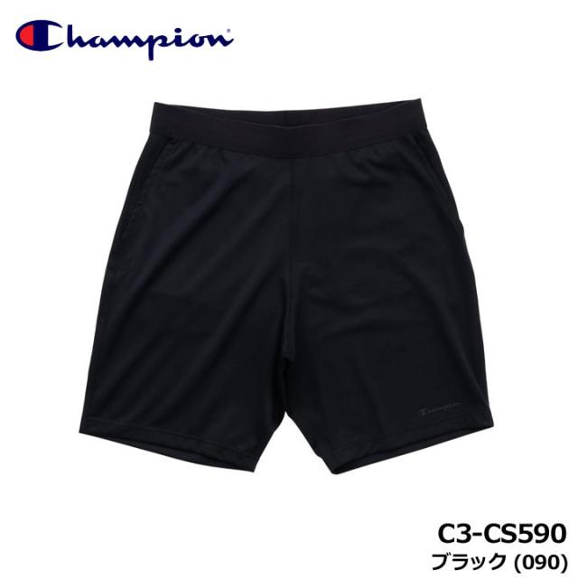チャンピオン C3-CS590 リカバリーウェア ショーツ ブラック(090)  半ズボン RECOVERY WEAR BLACK 25FW Champion 10p