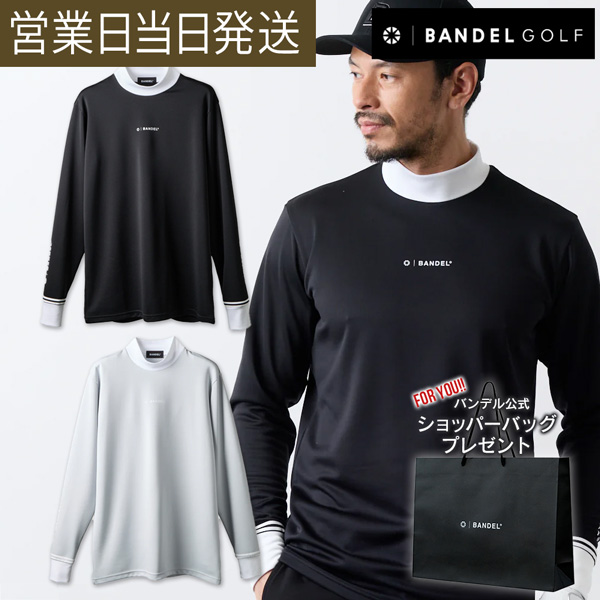 BANDEL バンデル ゴルフ ウェア バイカラー 長袖 モックネック BICOLOR L/S MOCKNECK SHIRTS