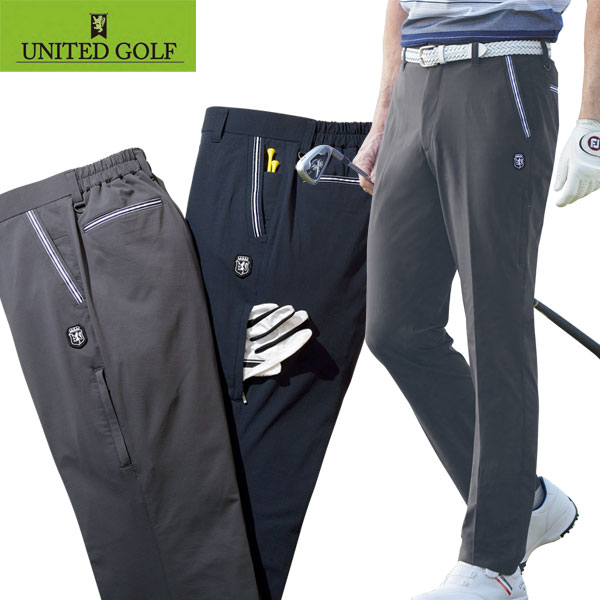 ユナイテッド・ゴルフ ストレッチゴルフパンツ 同サイズ2色組 選べる股下 メッシュ素材 通気性抜群 メンズ 春夏秋 40代 50代 60代 958260