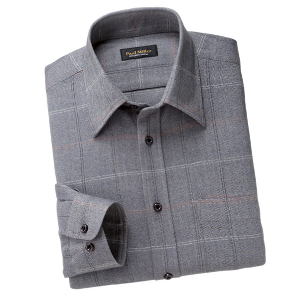 PAUL MILLER ポール・ミラー ウール混カジュアルシャツ 同サイズ2色組