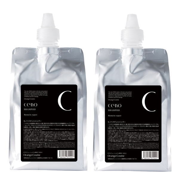 オレンジコスメ ceno セノ ヘマチンシャンプー 1000ml詰め替え用×2個セット