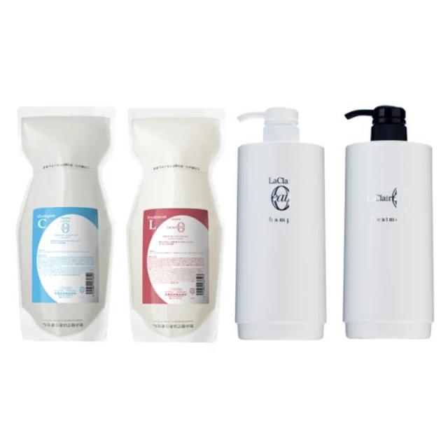 タマリス ラクレア オー シャンプー C クリアフレッシュ 600mL ＋ トリートメント L ラッシュリペア 600g ＋ 各専用ディスペンサー セット