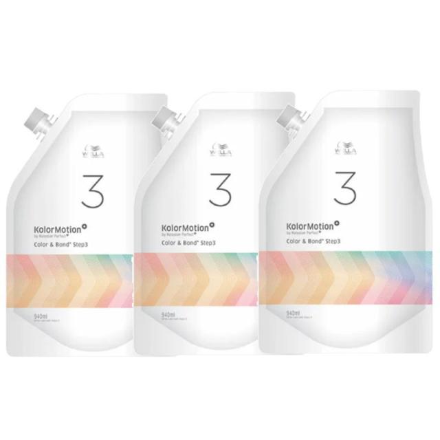 ウエラ カラーモーション＋ カラー&ボンド STEP3 940ml【3点セット】