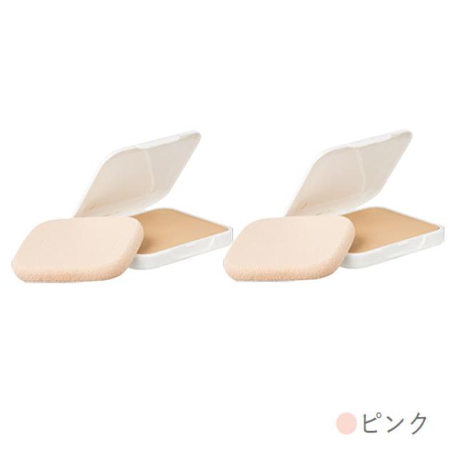 アルバコスメティックス SSパウダーファンデーション h-2 ピンク 13g リフィル(パフ付)（2点セット）