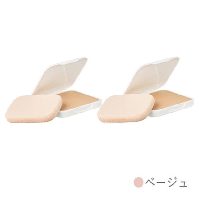アルバコスメティックス SSパウダーファンデーション h-2 ベージュ 13g リフィル(パフ付)（2点セット）