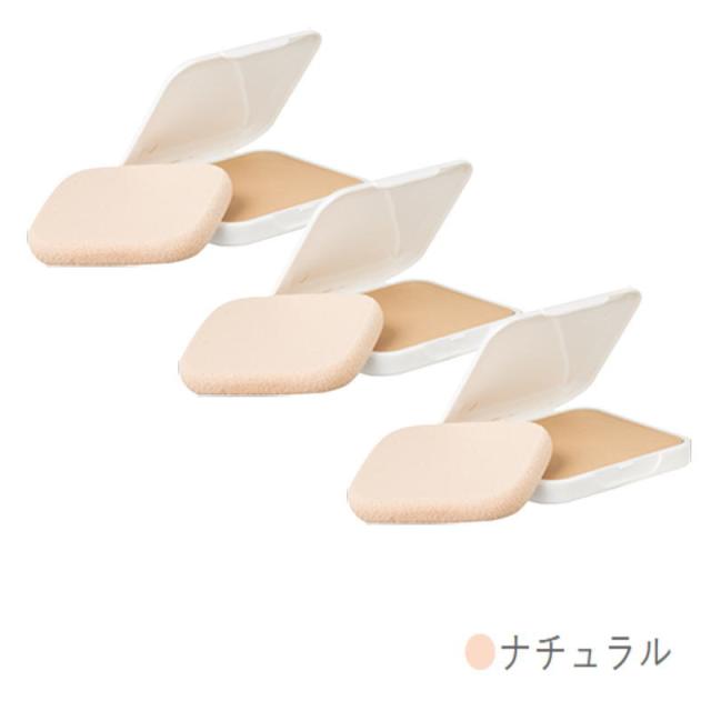アルバコスメティックス SSパウダーファンデーション h-2 ナチュラル 13g リフィル(パフ付)（3点セット）