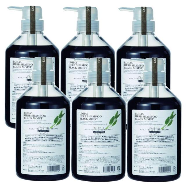 テクノエイト　ロハスハーブシャンプー　ブラックモイスト (しっとり艶タイプ)　700ml【6個セット】