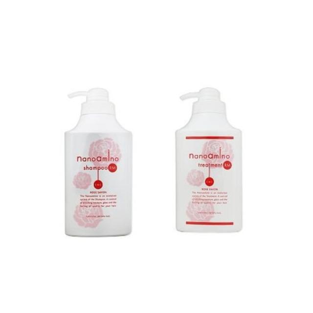 ニューウェイジャパン ナノアミノ シャンプー RM-RO (1000ml) トリートメント RM-RO (1000g)　ポンプタイプセット