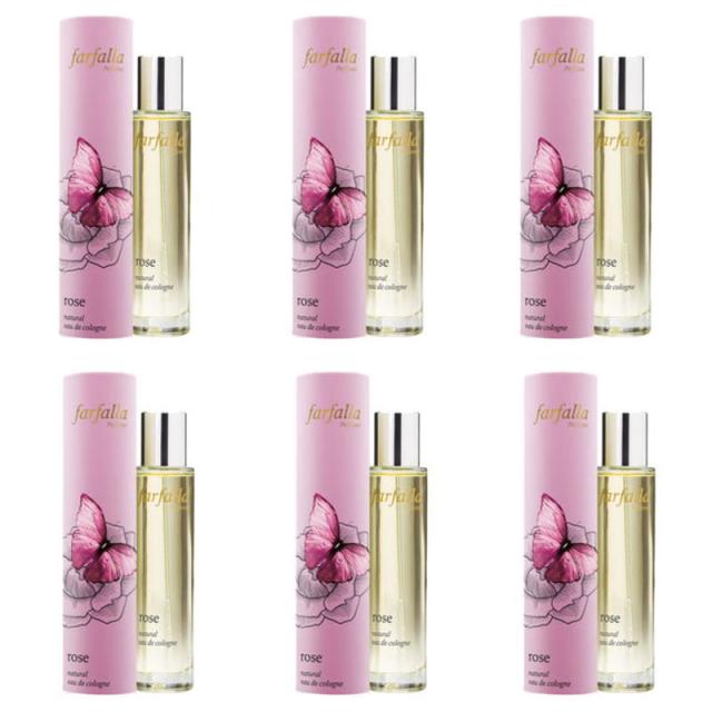 farfalla ファファラ  ナチュラル　オーデコロン＜ローズ＞ (50ml) ×6点セット