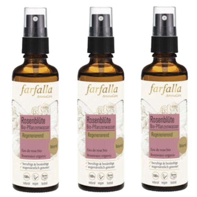 farfalla ファファラ 芳香蒸留水　ローズ(BIO)(75m) ×3点セット