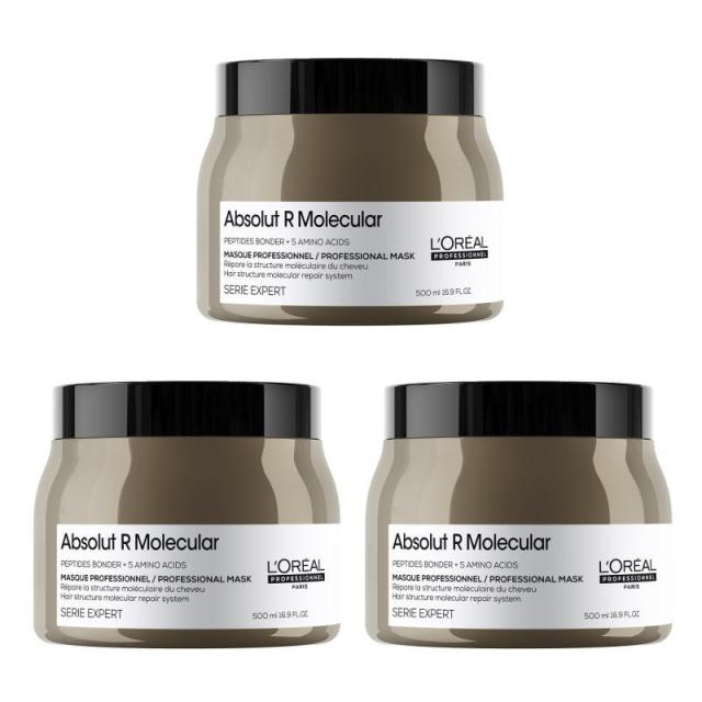 ロレアル プロフェッショナル  セリエ エクスパート 　 アブソルート　R　モレキュラー　マスク　500ml  ×3点セット